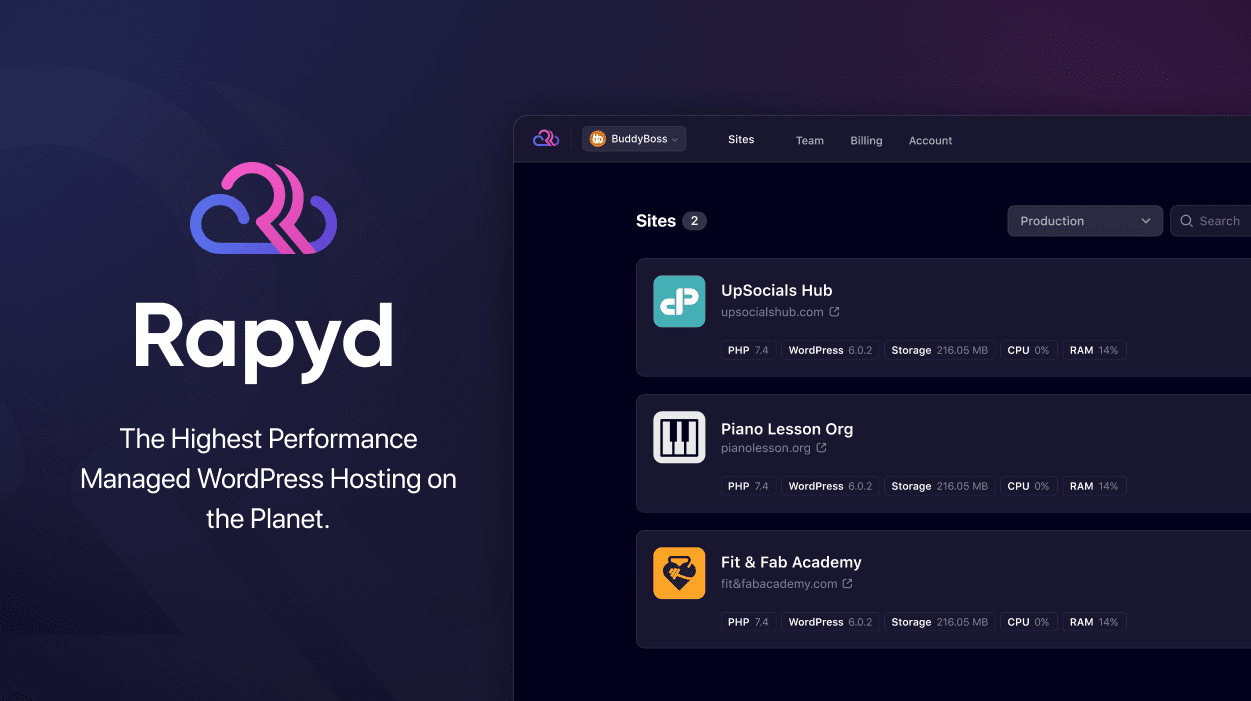 Rapyd: High Performance Managed WordPress Hosting